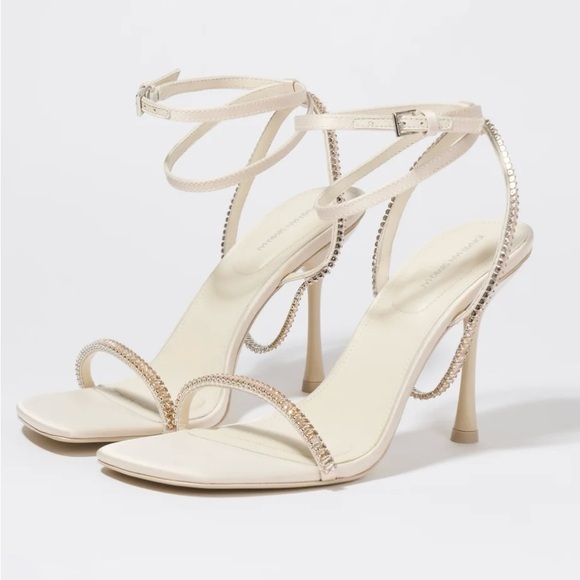 Jonathan Simkhai | Shoes | Simkhai Luxon Crystal Sandal Color Vanilla ...